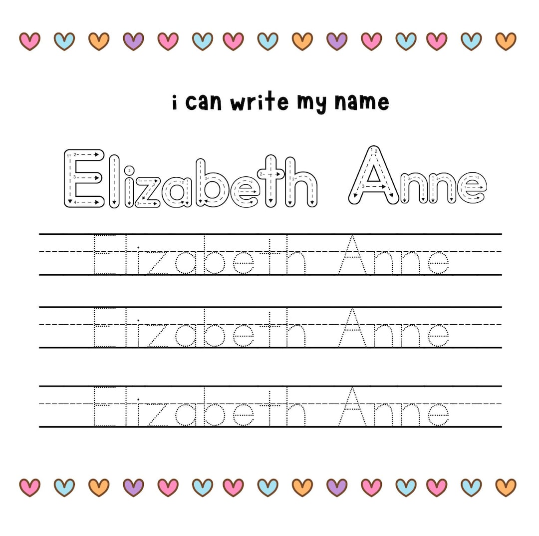 Name Tracing Name Writing Practice I Can Write My Name Pre-writing ...