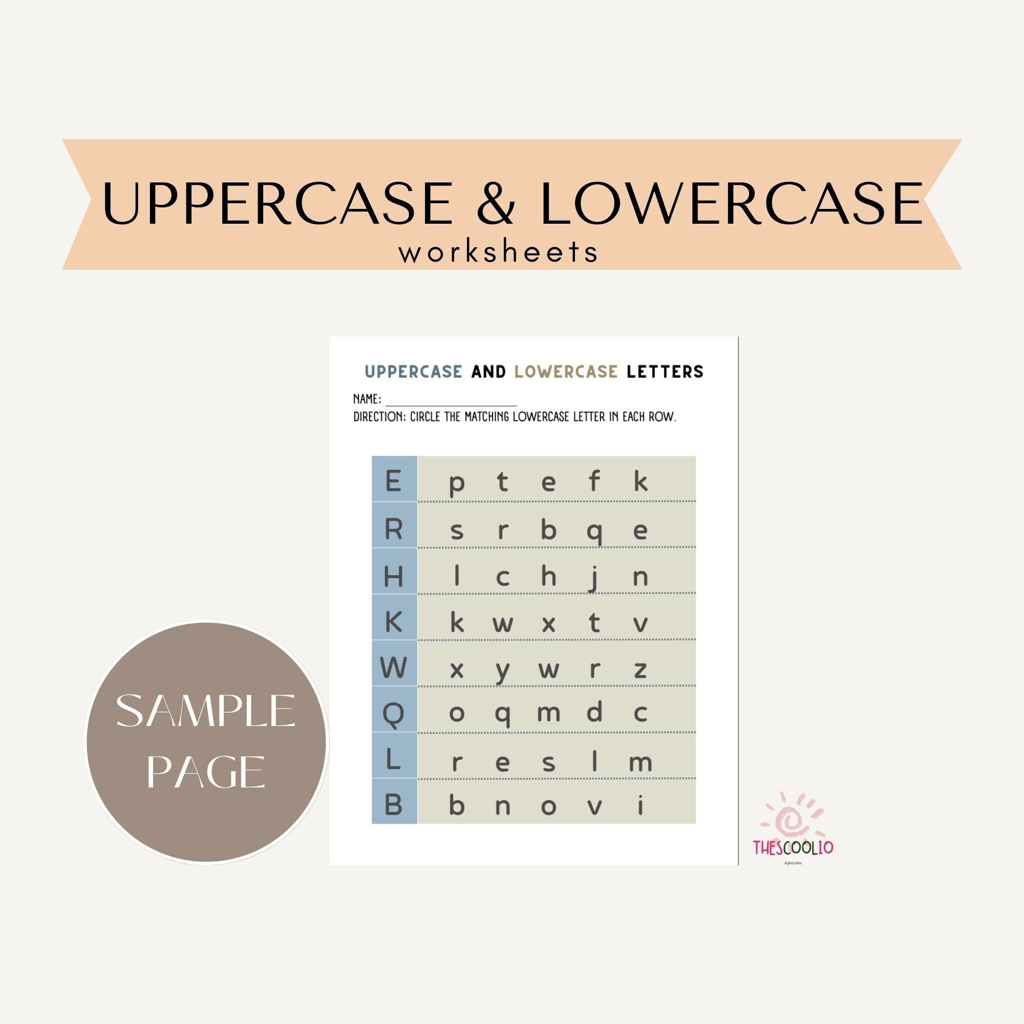 Printable Uppercase and Lowercase Letter Worksheets Alphabet Worksheets ...