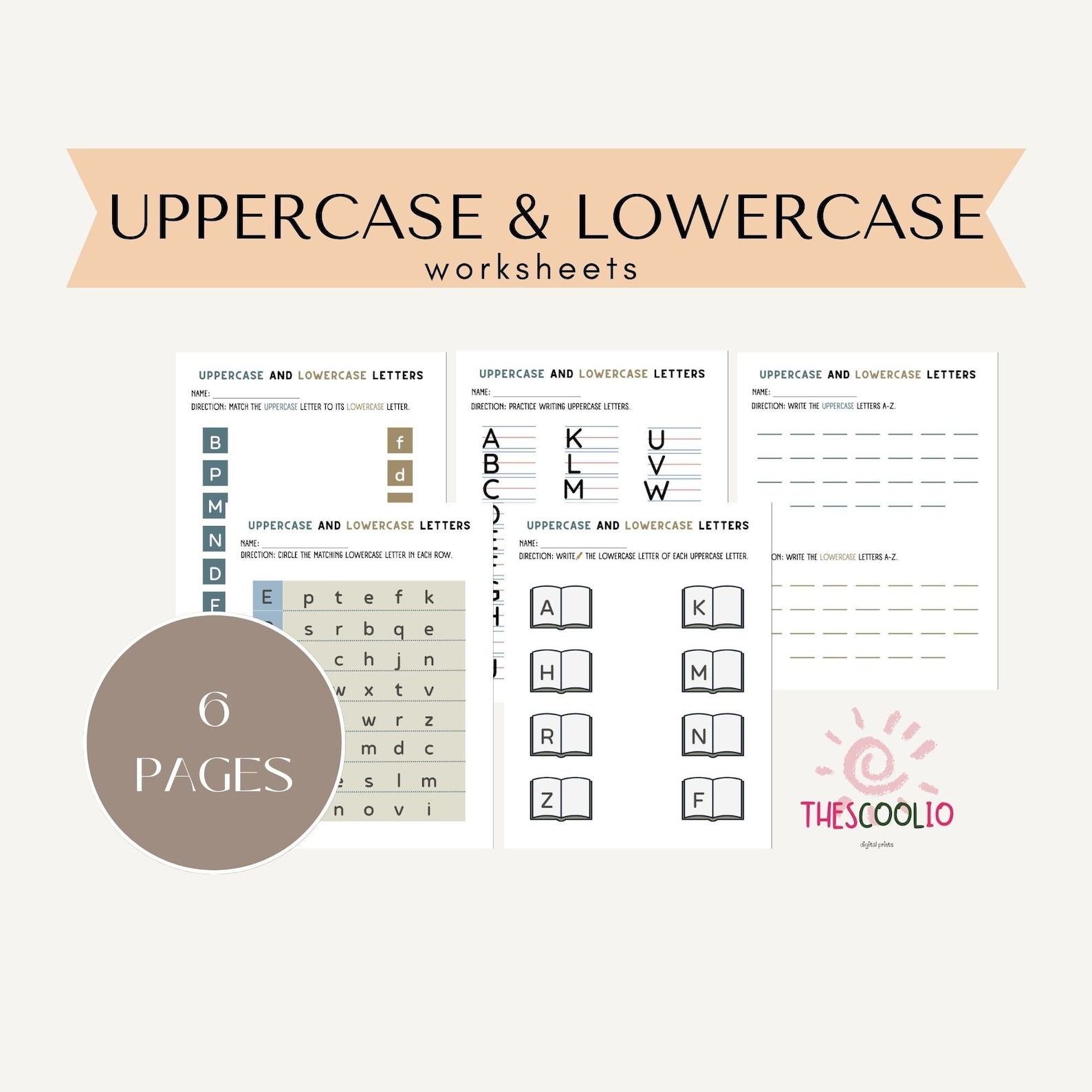 Printable Uppercase and Lowercase Letter Worksheets Alphabet Worksheets ...