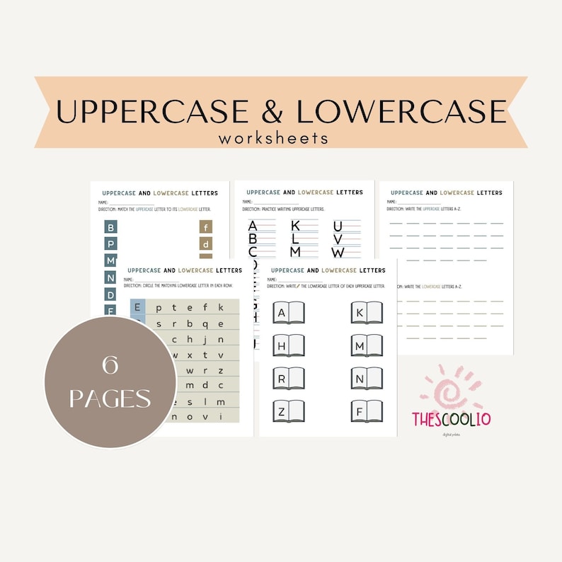 Printable Uppercase and Lowercase Letter Worksheets Alphabet Worksheets ...
