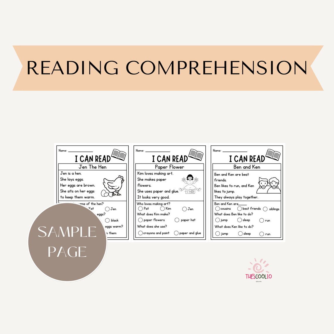 Printable Reading Comprehension Worksheets for Kids | Kindergarten and ...