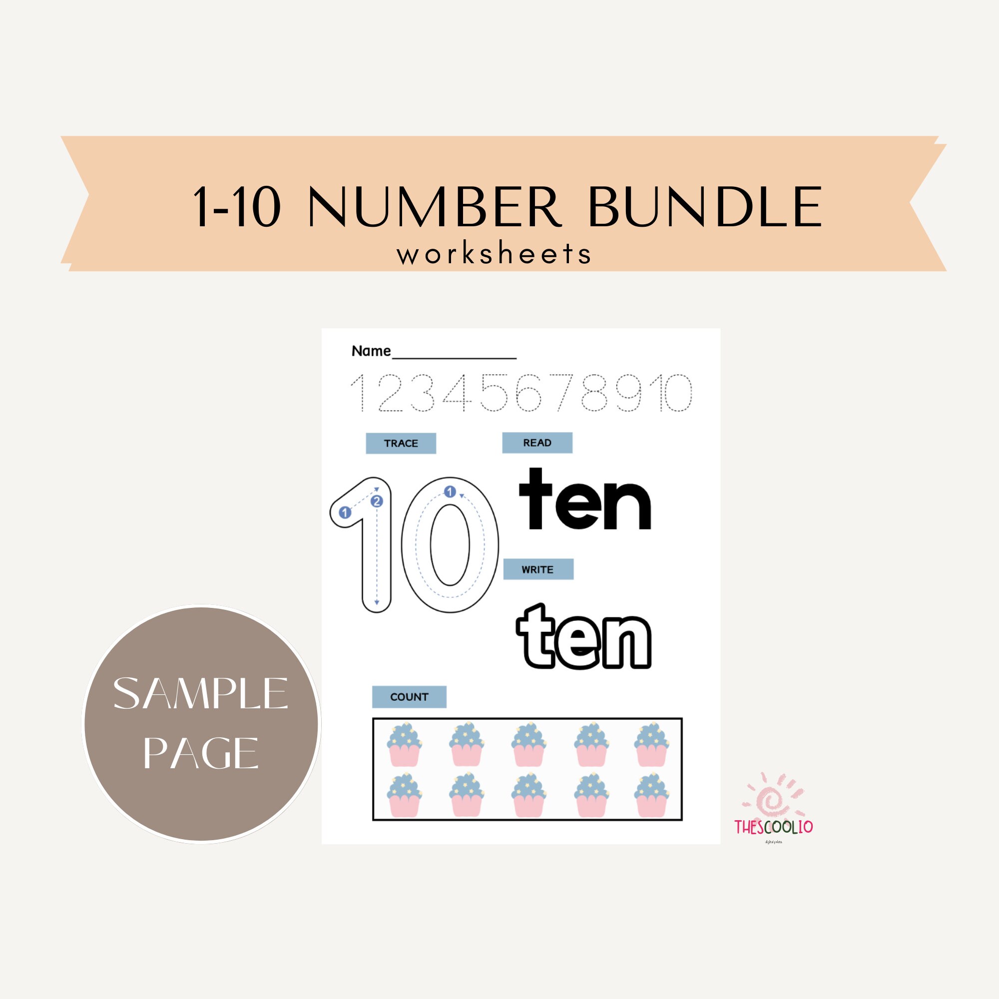 Number Book | 1-10 Number Worksheets | Homeschool Math | Kindergarten ...