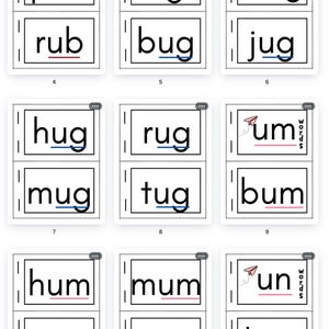 CVC Word Family Booklet Word Family List Booklet Cvc Activity Book ...