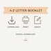 Printable Alphabet Booklet | Kindergarten Letter Booklet | Preschool ...