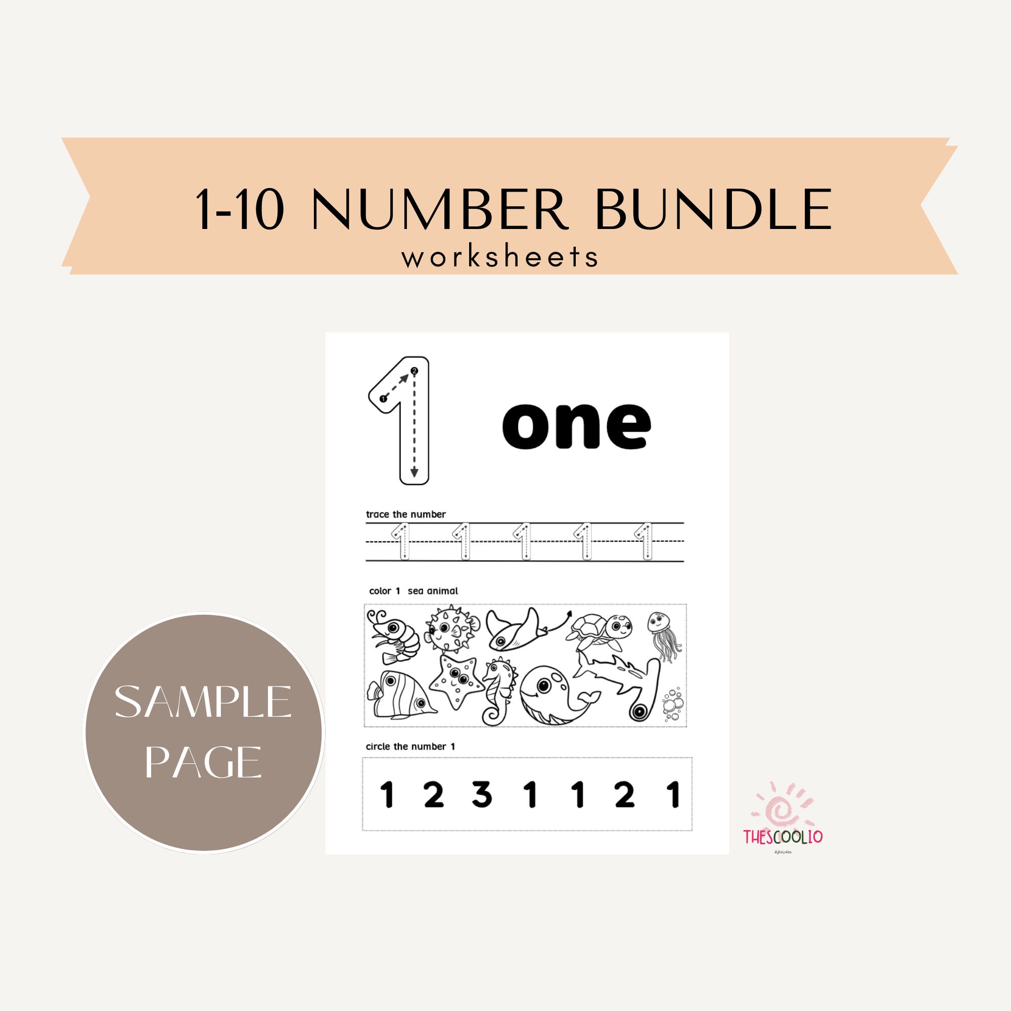 Number Book | 1-10 Number Worksheets | Homeschool Math | Kindergarten ...