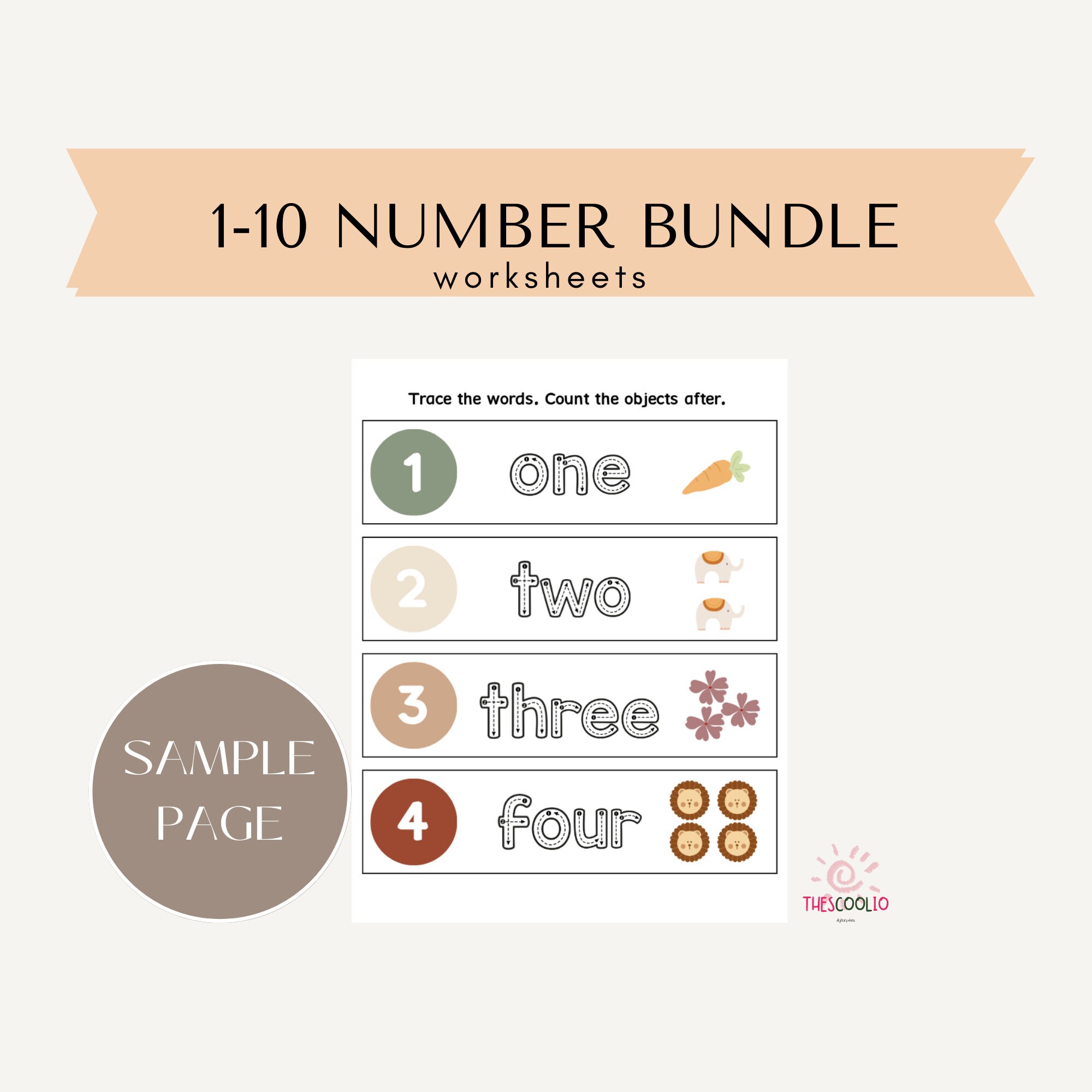 Number Book | 1-10 Number Worksheets | Homeschool Math | Kindergarten ...