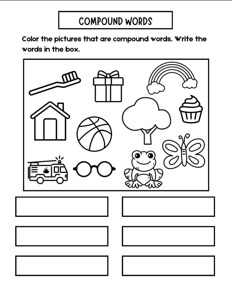 Compound Words Worksheets Compound Words for Grade 1-4 Primary School ...