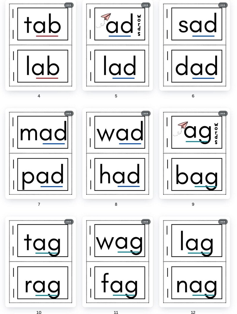 CVC Word Family Booklet Word Family List Booklet Cvc Activity Book ...