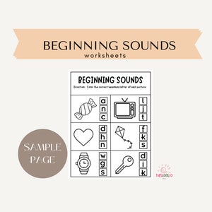 Printable Beginning Sound Worksheets | Phonics and Letter Recognition ...