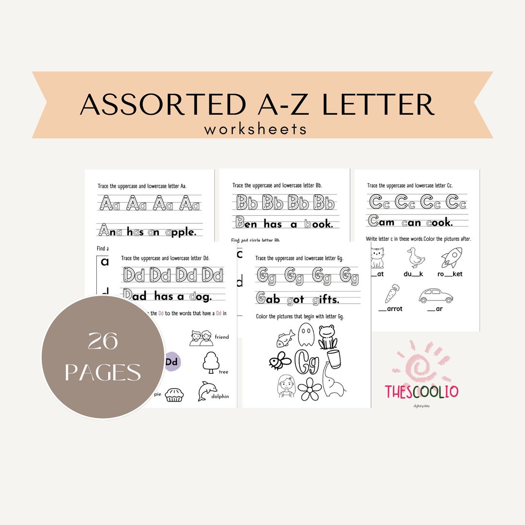 Pre-k Alphabet Worksheets | Kindergarten Alphabet Worksheets ...