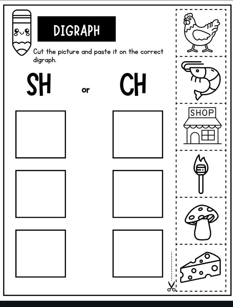 Digraph Worksheets Digraph Sound for Grade 1-4 Kindergarten Digraph ...