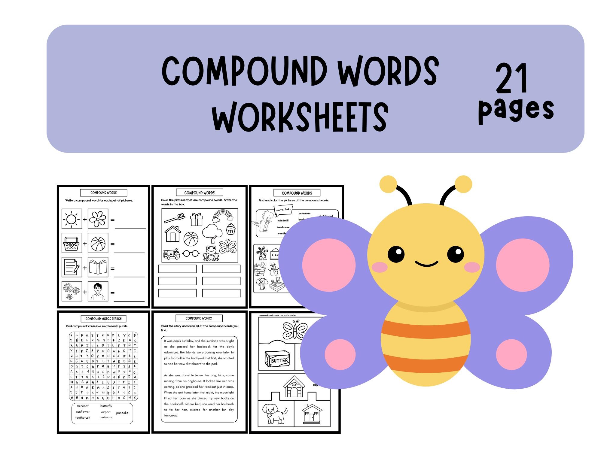 Compound Words Worksheets Compound Words for Grade 1-4 Primary School ...