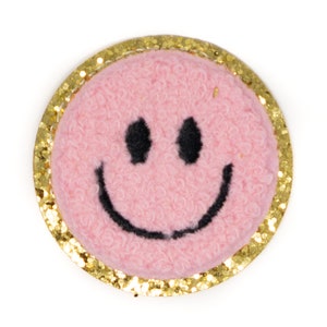 2" Chenille Smiley Face Iron-on Patch - Etsy