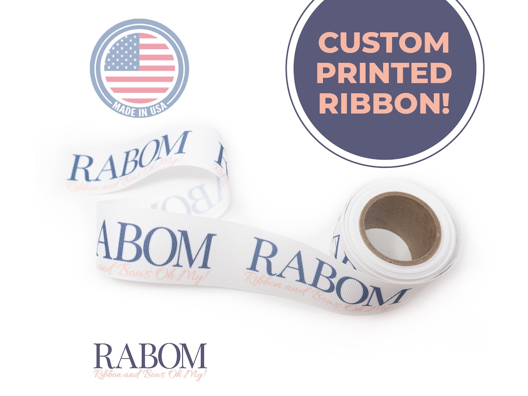 Custom Printed Grosgrain Ribbon: Personalized Packaging & Bow Making - Etsy