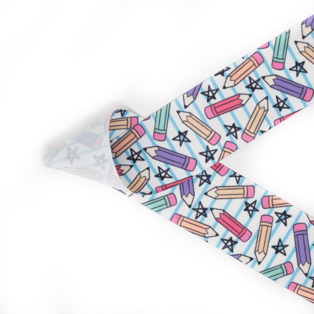 Colored Pencils Grosgrain Ribbon | Made in U.S.A. | Choose Width and ...