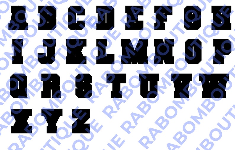 Varsity Letters & Numbers SVG PDF File SVG File Cricut - Etsy