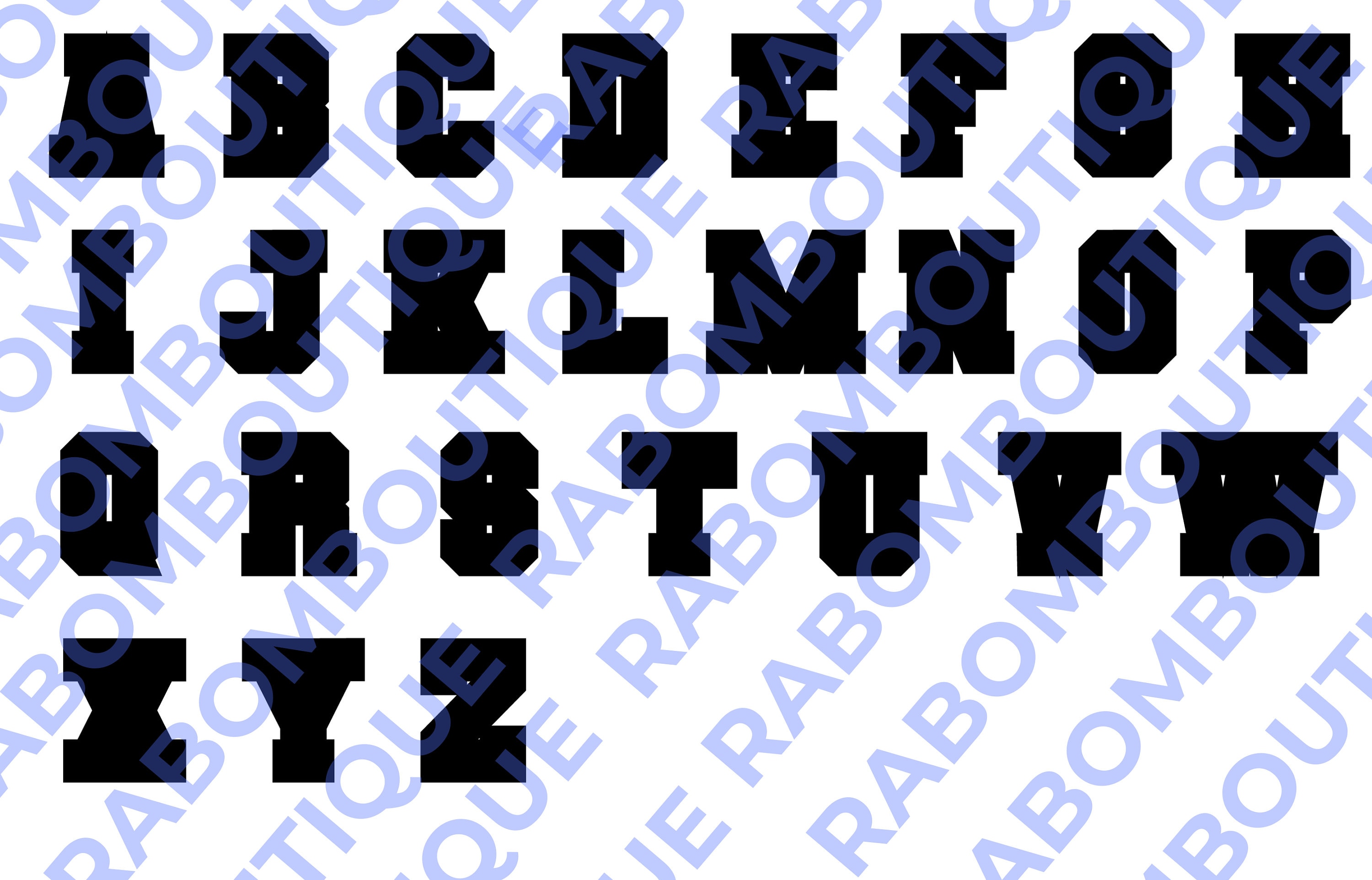 Varsity Letters & Numbers SVG PDF File SVG File Cricut - Etsy