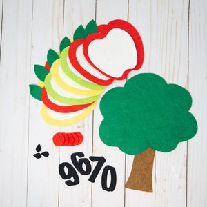 Counting Apples Felt Board Game SVG: Toddler Learning (PDF File) - Etsy