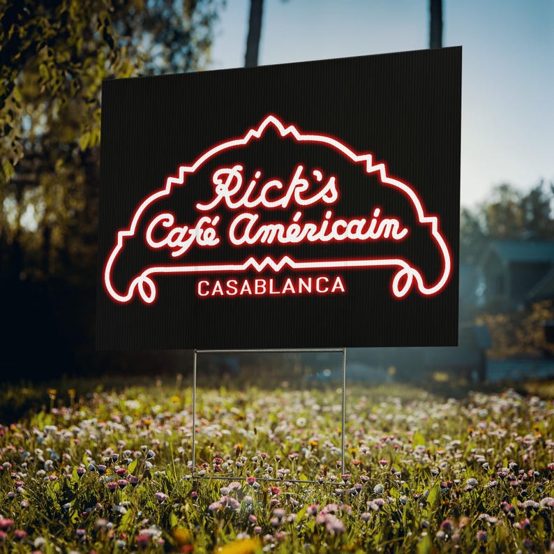 Casablanca Rick's Cafe Yard Sign - Etsy