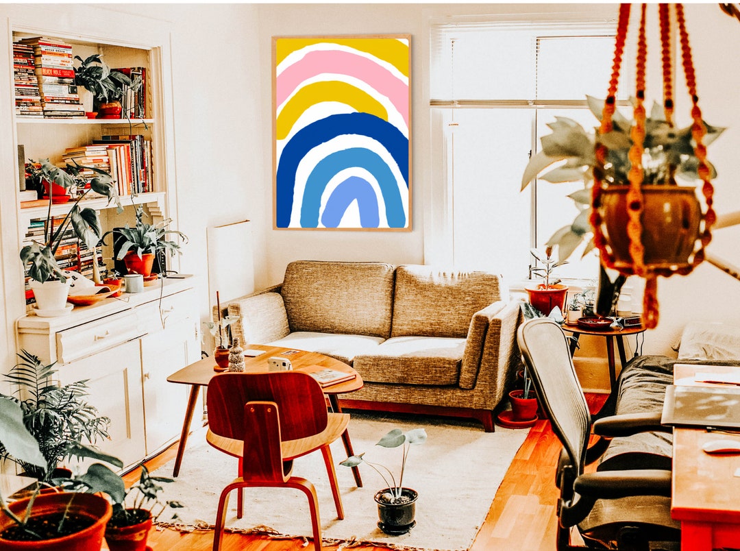 Colorful Digital Print 70s Printable Wall Art Retro Printable Wall Art ...