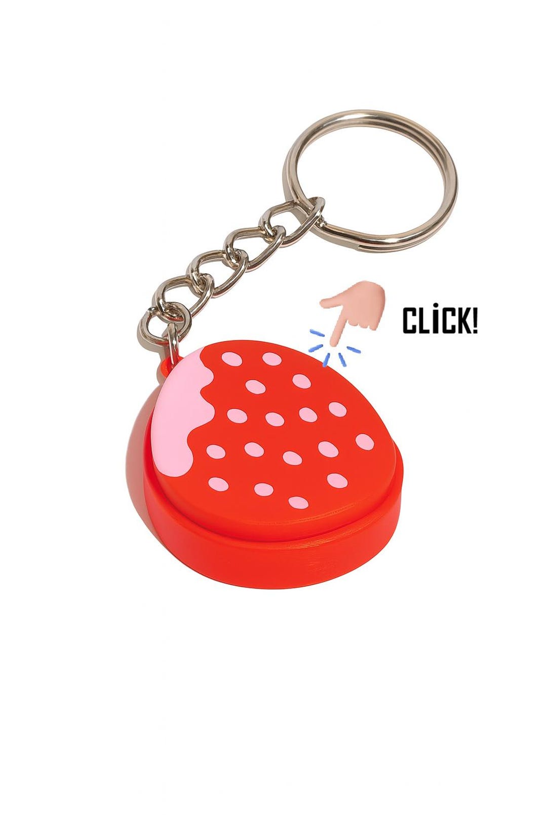 Fruit Clicker Fidget Keychain - Strawberry Clicker - Cute 3D Printed ...