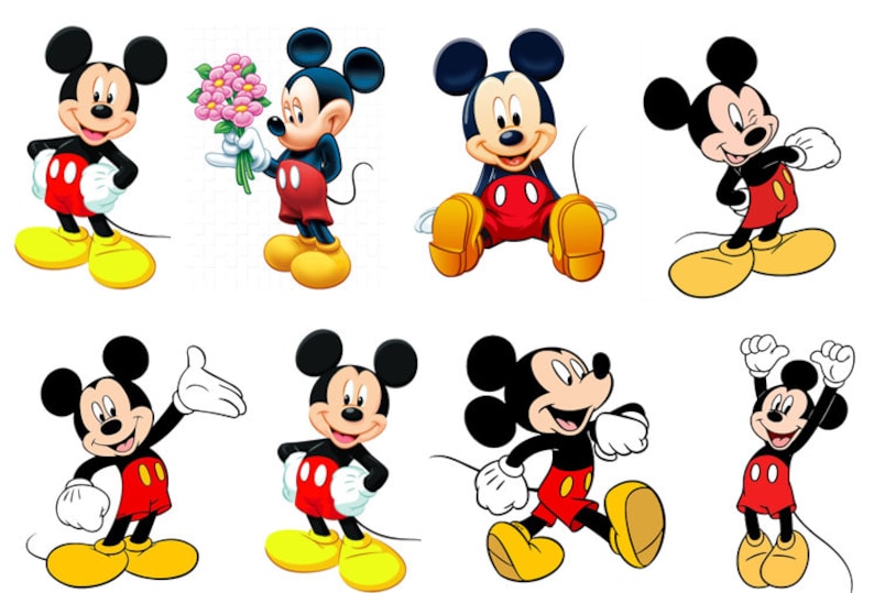 Mickey Mouse Cupcake Toppers Printable - Etsy