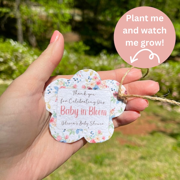 Baby in Bloom Tags - Etsy