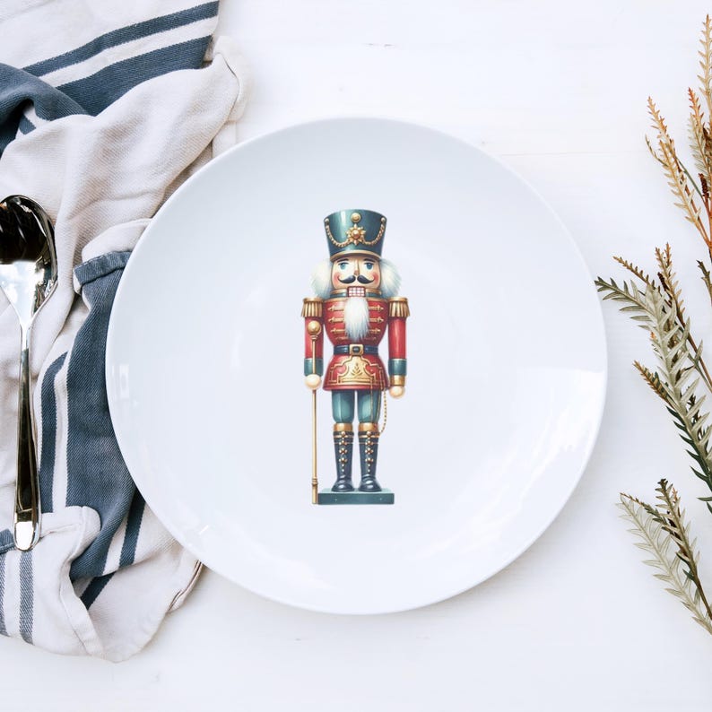 Vintage Nutcracker Dinner Plate Set, Unbreakable Christmas Dinnerware ...