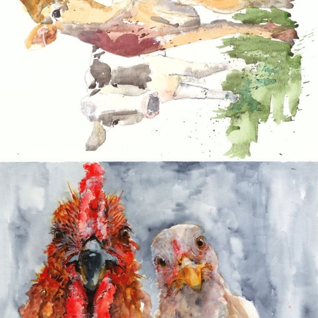 Farm Animals Decoupage Paper, Vintage Rustic Farmhouse Art, Furniture ...