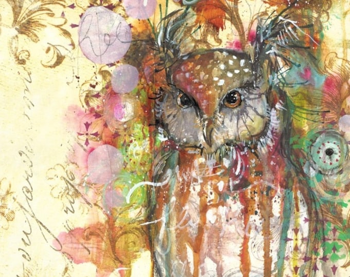 Roycycled the Owl Decoupage Paper Industrial Vintage Junk Journal ...
