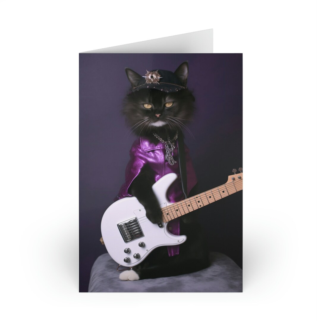 Cat Rocker Birthday Card - Etsy