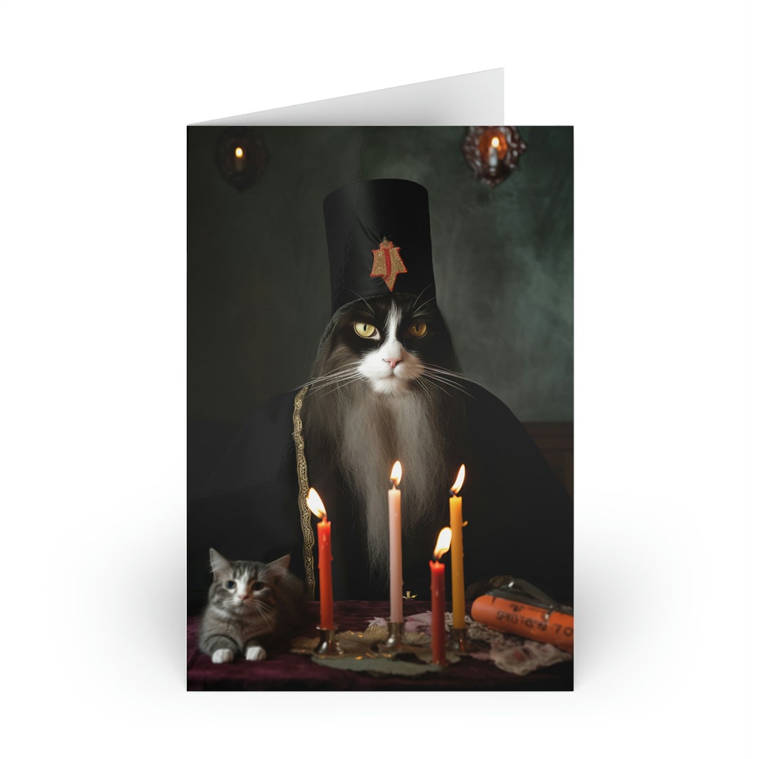 Cat Rasputin Birthday Card - Etsy