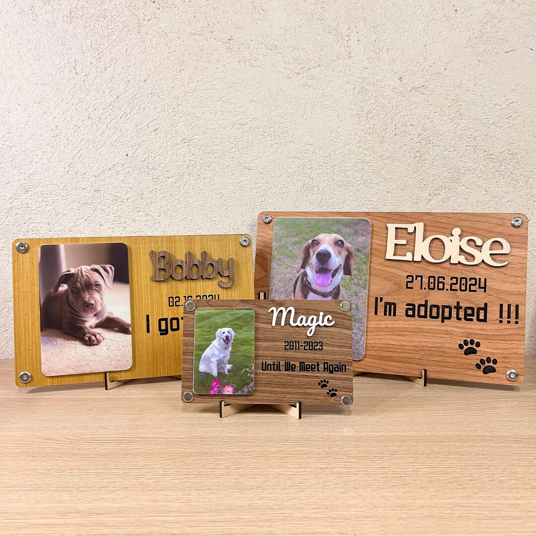Personalized Dog Memorial Wood Frame | Dog Memorial Gifts | Happy ...