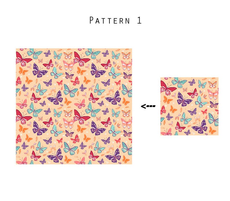Butterflies Digital Paper, Butterfly Seamless Pattern, Butterfly Prints ...
