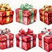 24 Christmas Presents Clipart, Watercolor Gift Art, Winter Art, Gifts ...