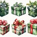 24 Christmas Presents Clipart, Watercolor Gift Art, Winter Art, Gifts ...