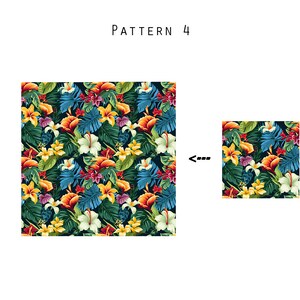 Tropical Flowers Digital Paper, Flowers Seamless Pattern, Floral Prints, Flowers Background ...