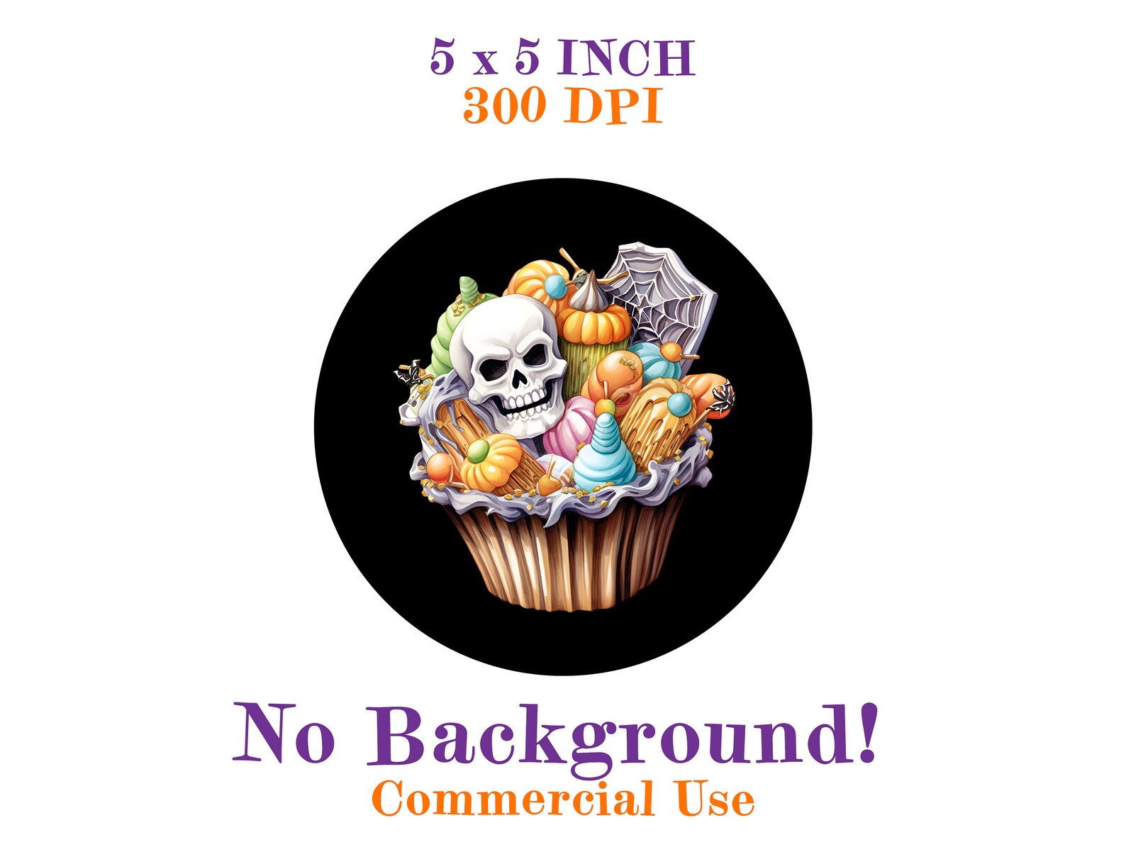 31 Halloween Cupcake Clipart, Watercolor Cupcakes, Halloween Art ...