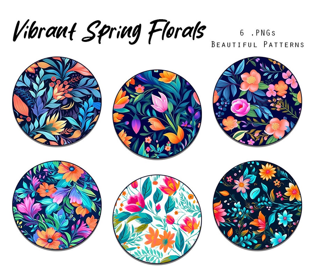 Spring Floral Digital Paper, Flowers Seamless Pattern, Floral Prints ...