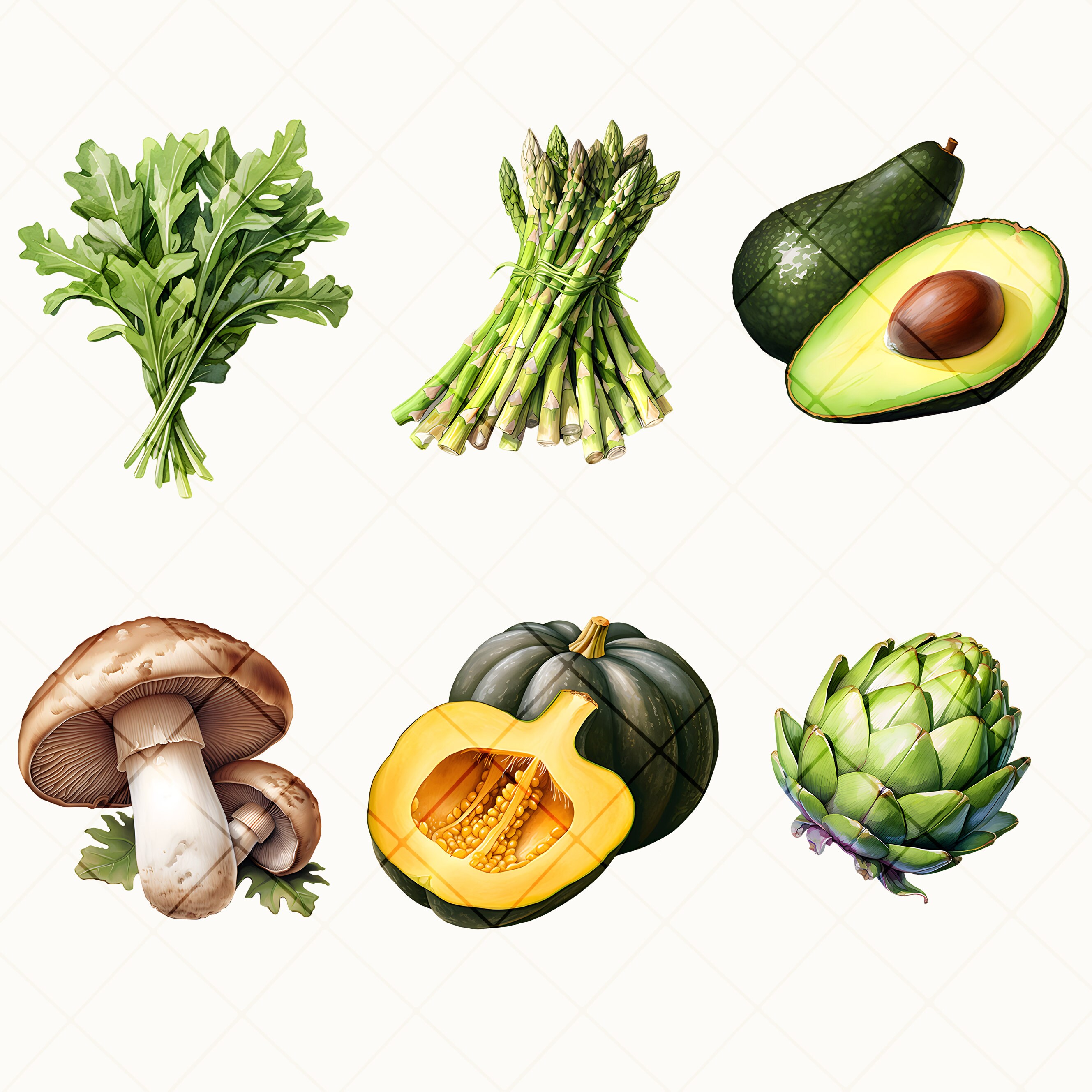 30 Vegetables Part 1 Clipart Watercolor Veggies Food Art - Etsy