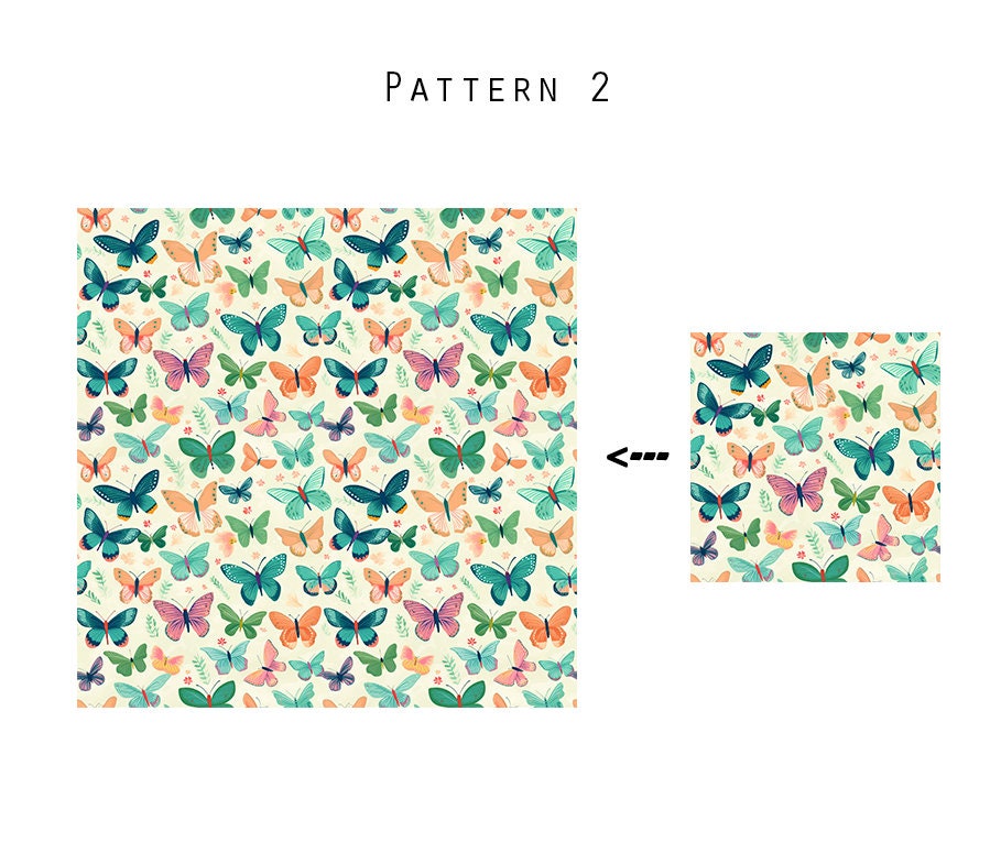 Butterflies Digital Paper, Butterfly Seamless Pattern, Butterfly Prints ...