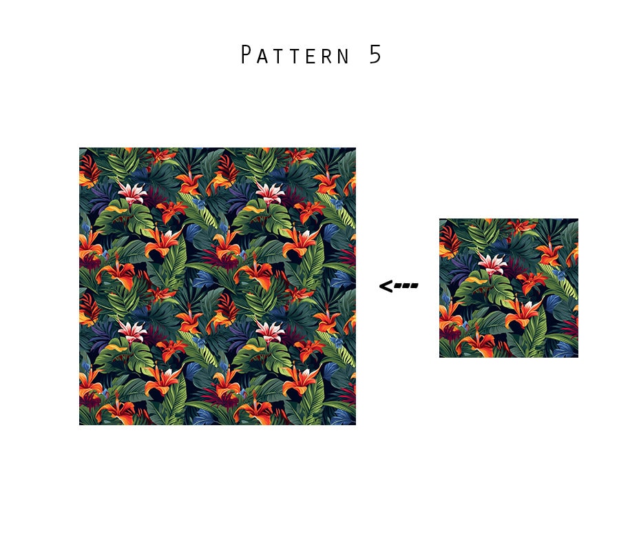 Tropical Flowers Digital Paper, Flowers Seamless Pattern, Floral Prints ...