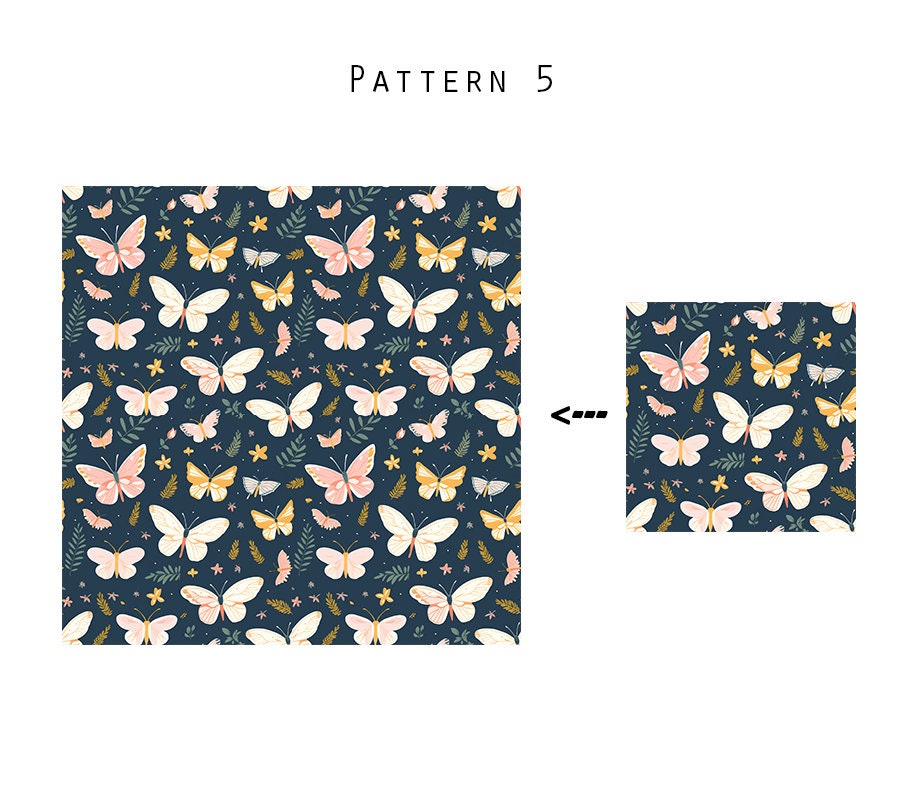 Butterflies Digital Paper, Butterfly Seamless Pattern, Butterfly Prints ...