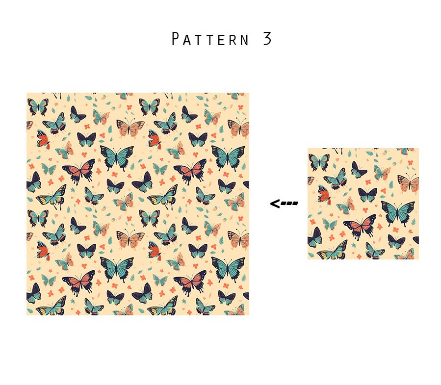 Butterflies Digital Paper, Butterfly Seamless Pattern, Butterfly Prints ...