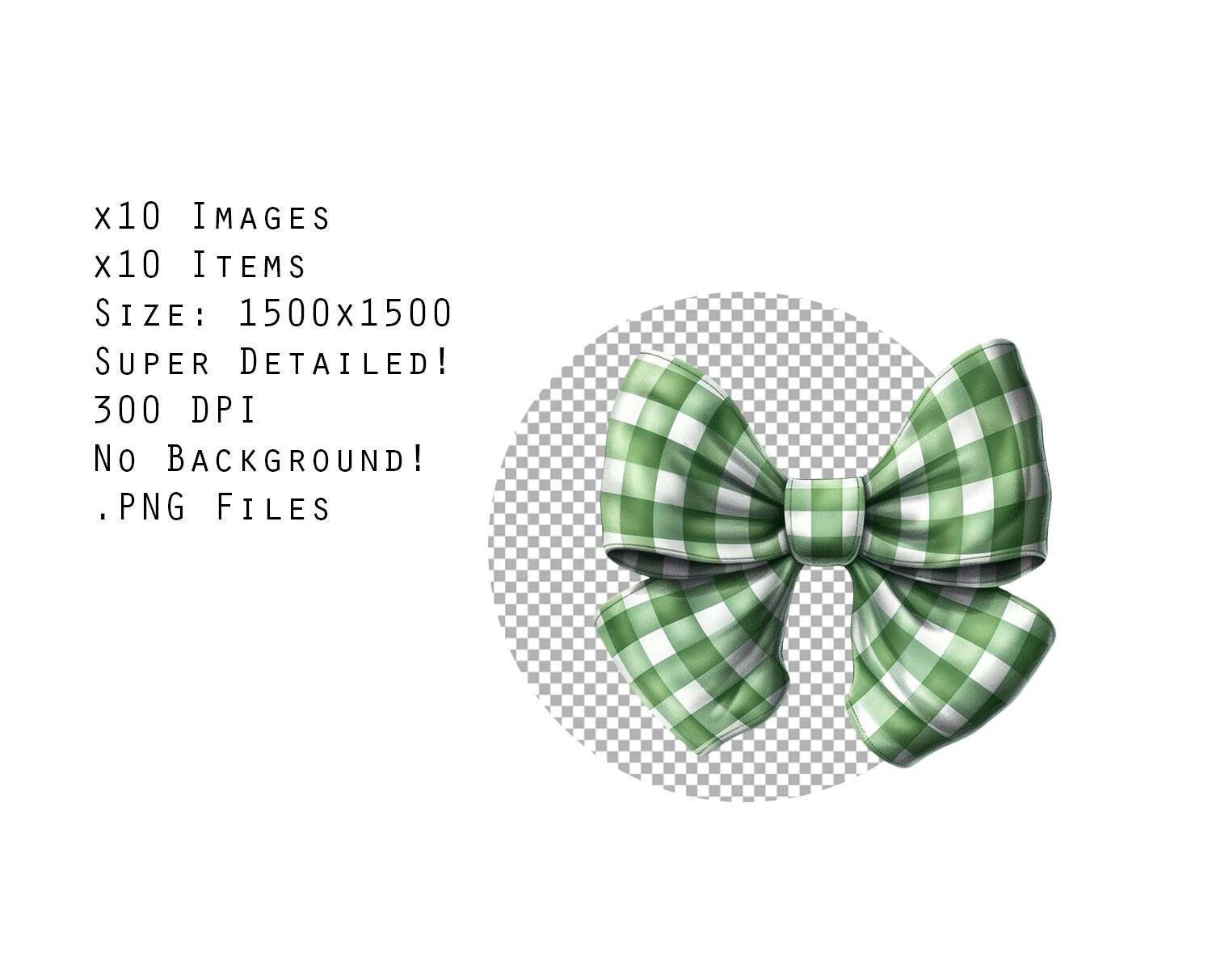 10 Green Bow Clipart, Watercolor Bows, High Quality Green Bow Art ...