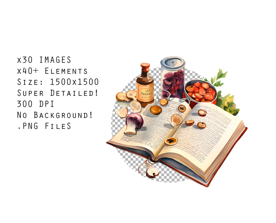 30 Country Style Kitchen Clipart Watercolor Vintage Farm - Etsy