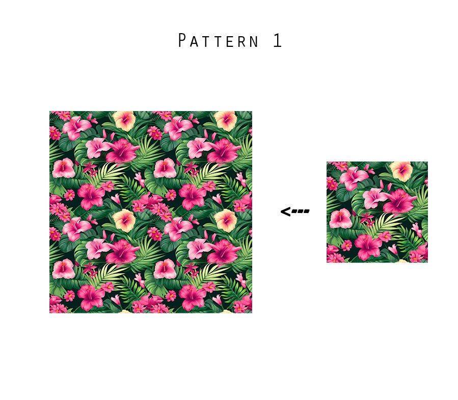 Tropical Flowers Digital Paper, Flowers Seamless Pattern, Floral Prints, Flowers Background ...