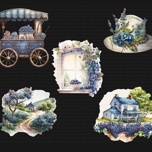 20 Blueberry Farm Life Clipart, Watercolor Blueberries, Berry Art ...