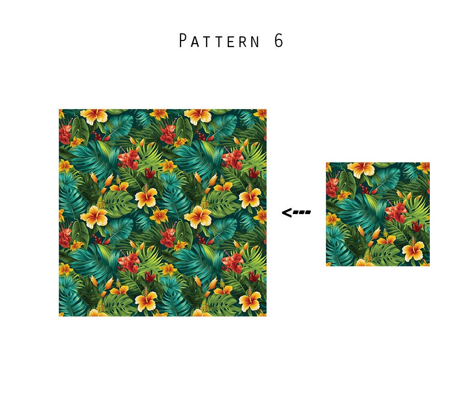 Tropical Flowers Digital Paper, Flowers Seamless Pattern, Floral Prints ...