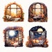 15 Cozy Autumn Window View Clipart, Watercolor Fall Art, Quality Art ...